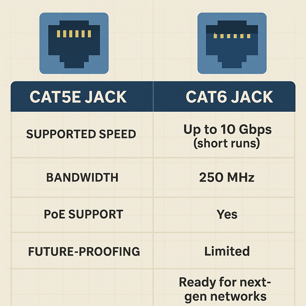 Can Cat6 Cables Work with Cat5e Jacks? Compatibility Explained (2025) – Conversions Tech