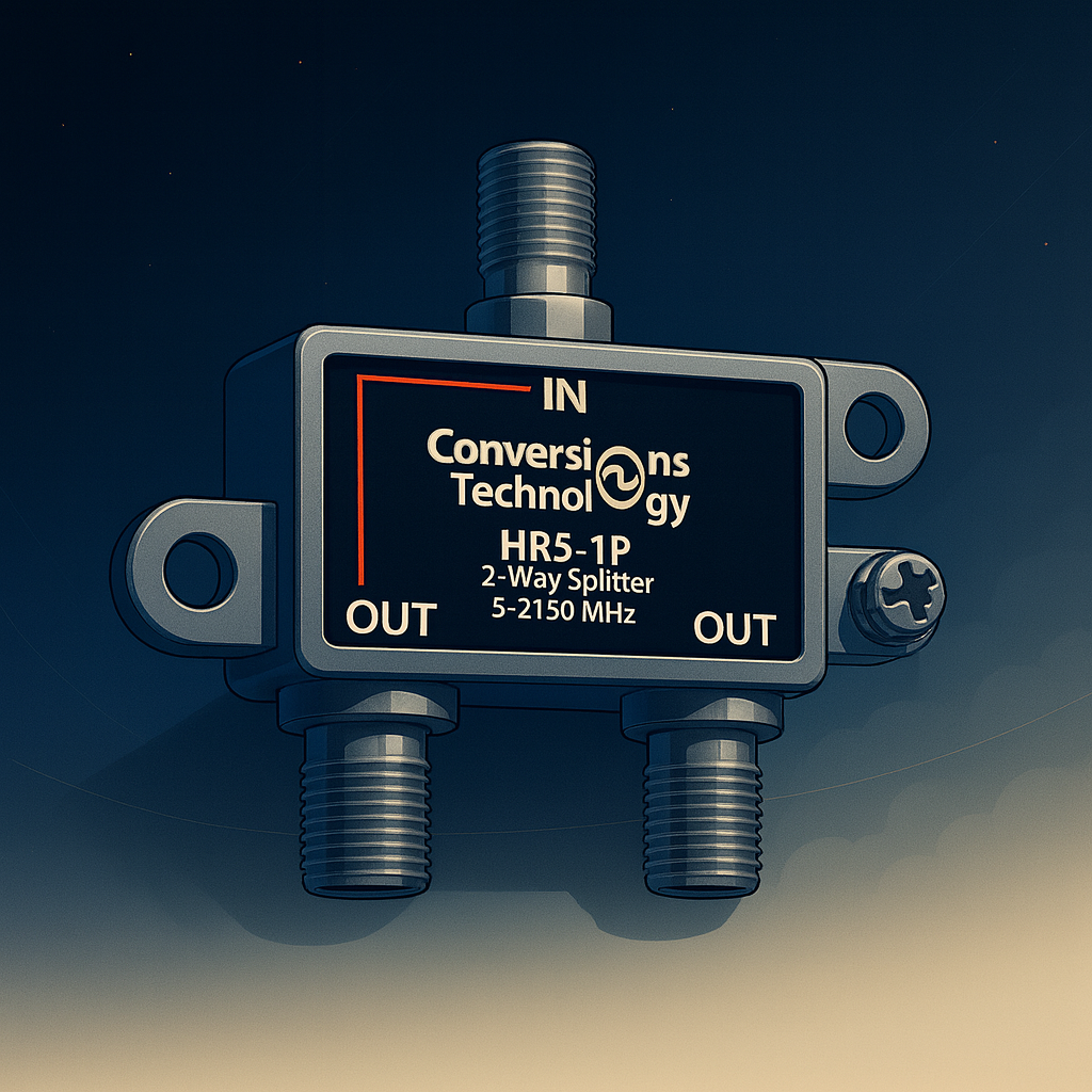 Coax Splitters 1-way, 2-way, 3-way, and even 8-way – Conversions Tech