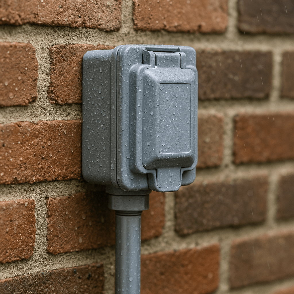 1-Gang Die-Cast Weatherproof Box – 3 × ¾″ Threaded Hubs, Gray ...