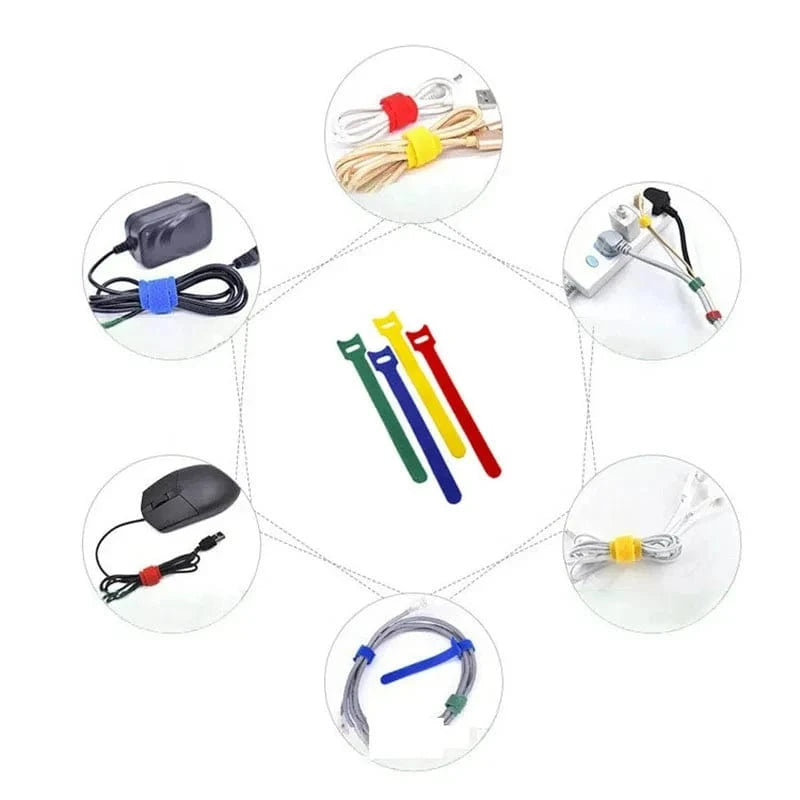 50/100PCS Detachable Cable Ties Colored Plastics Reusable Cable Ties N ...