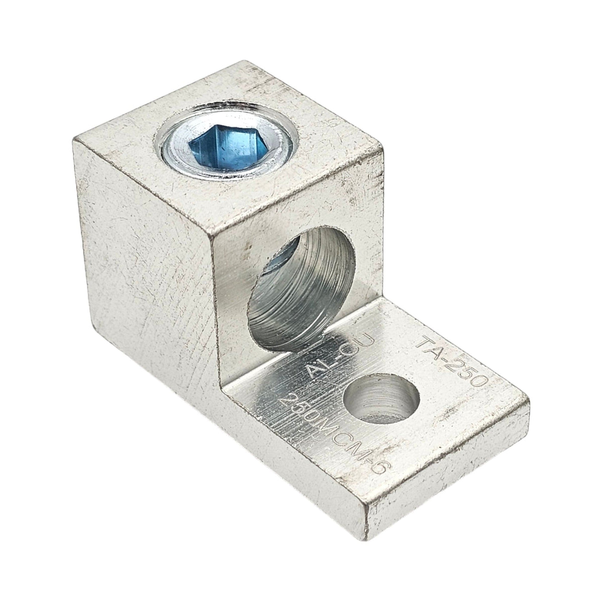 Aluminum Single Barrel Connector 250 MCM–6 AWG | Conversions Tech