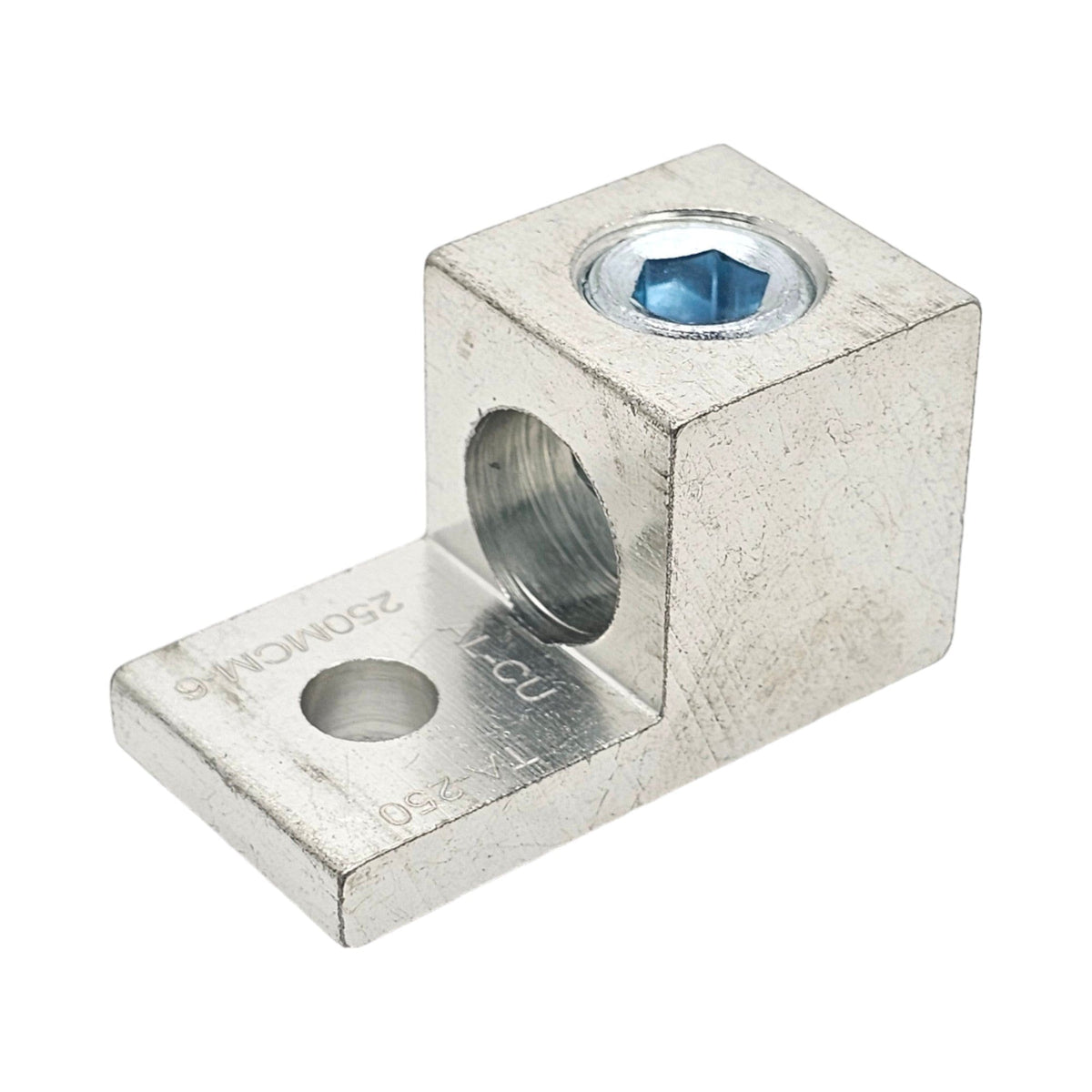 Aluminum Single Barrel Connector 250 MCM–6 AWG | Conversions Tech