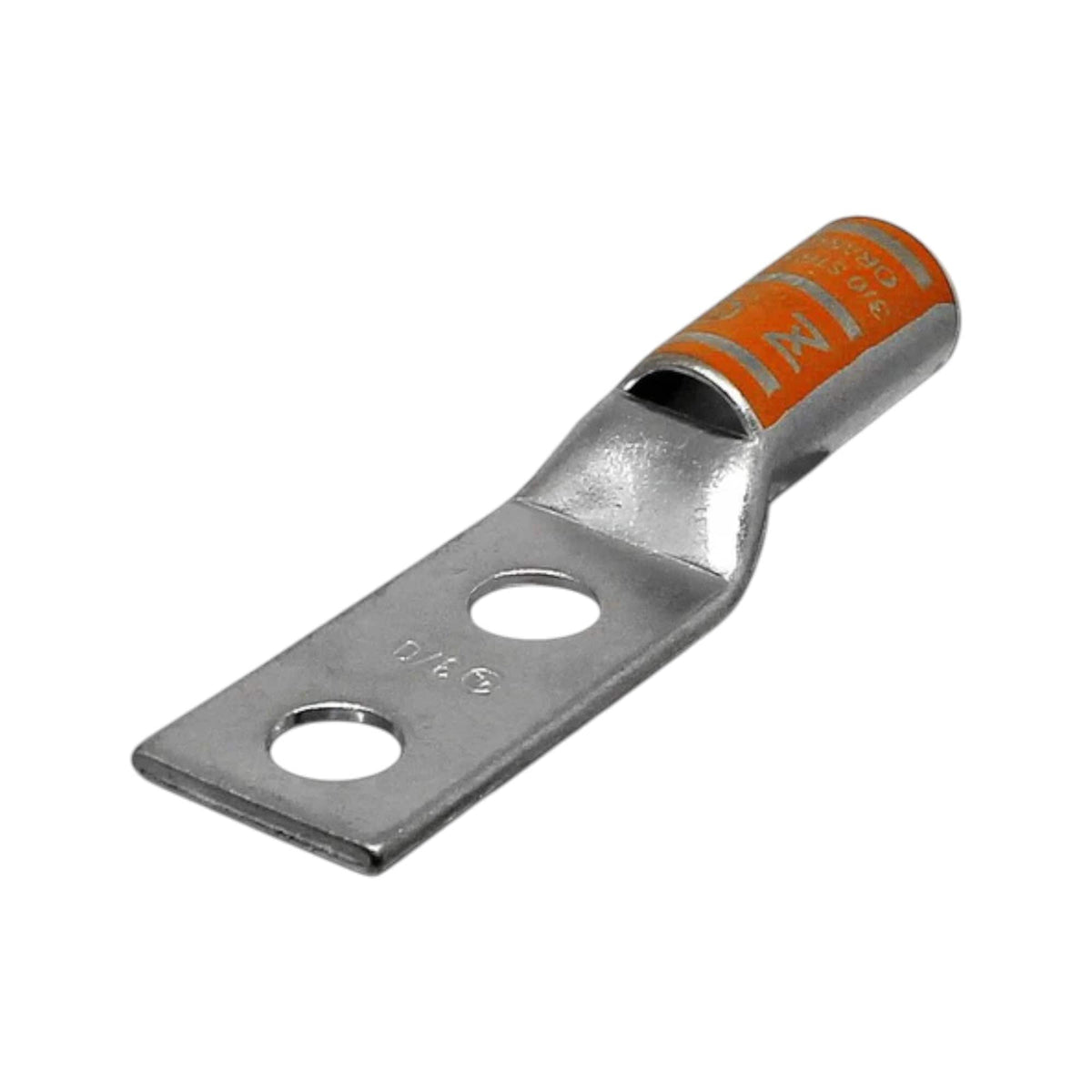 Copper Long Barrel Two Hole Compression Lugs 3/0 AWG 1/4-inch Bolt Siz ...