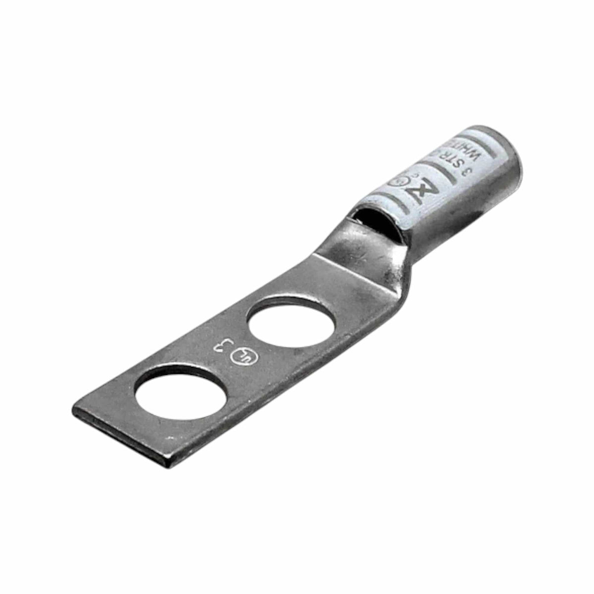 Copper Long Barrel Two Hole Compression Lugs 3 AWG 3/8-inch Bolt Size ...