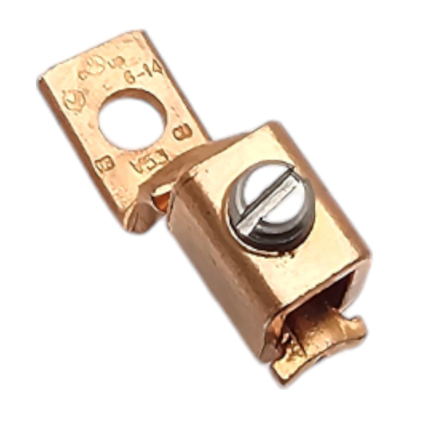 Copper Mechanical Lug - One Hole Offset Tongue 14 AWG Solid - 6 AWG CU ...