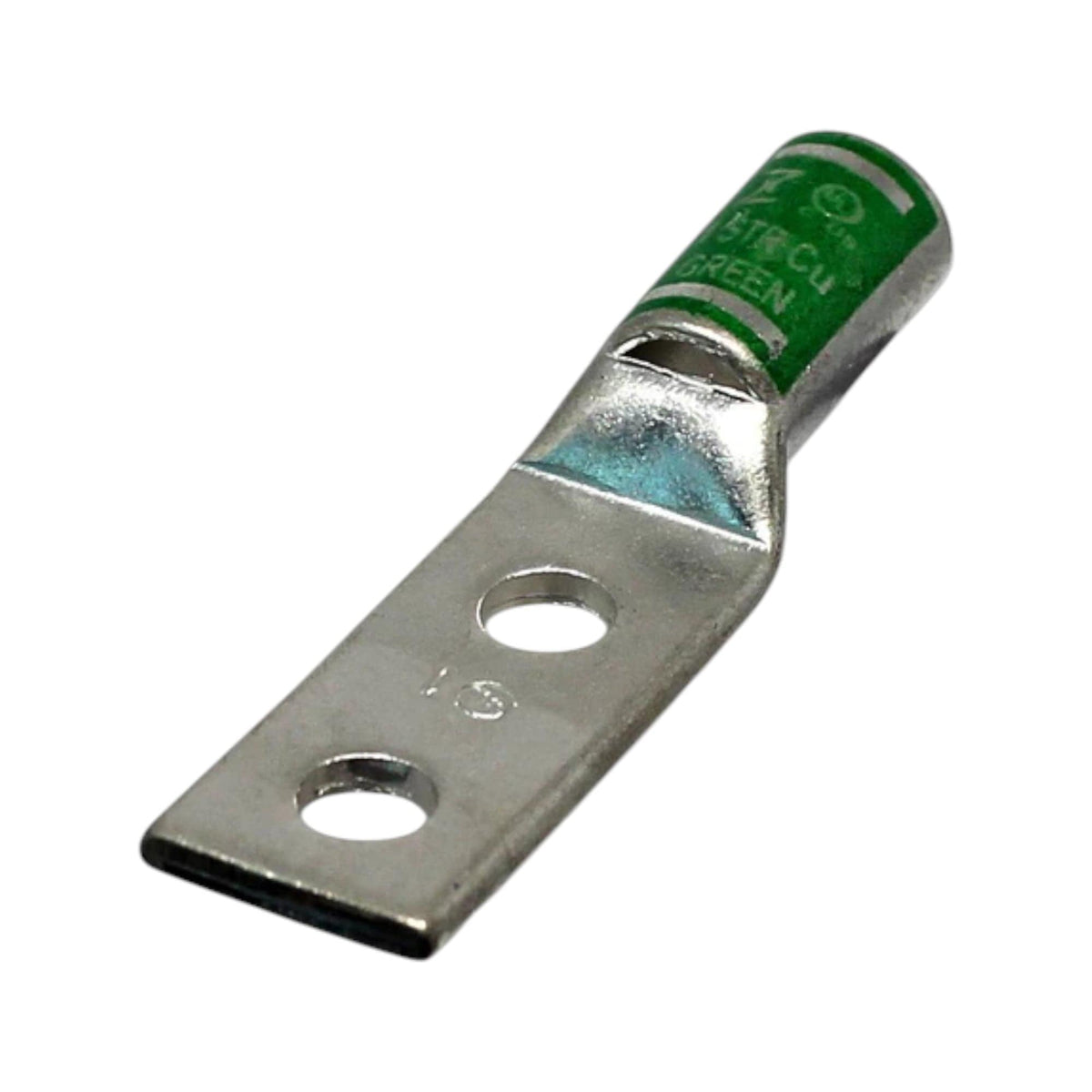 Copper Short Barrel Two Hole Compression Lugs 1 AWG 1/4-inch Bolt Size ...