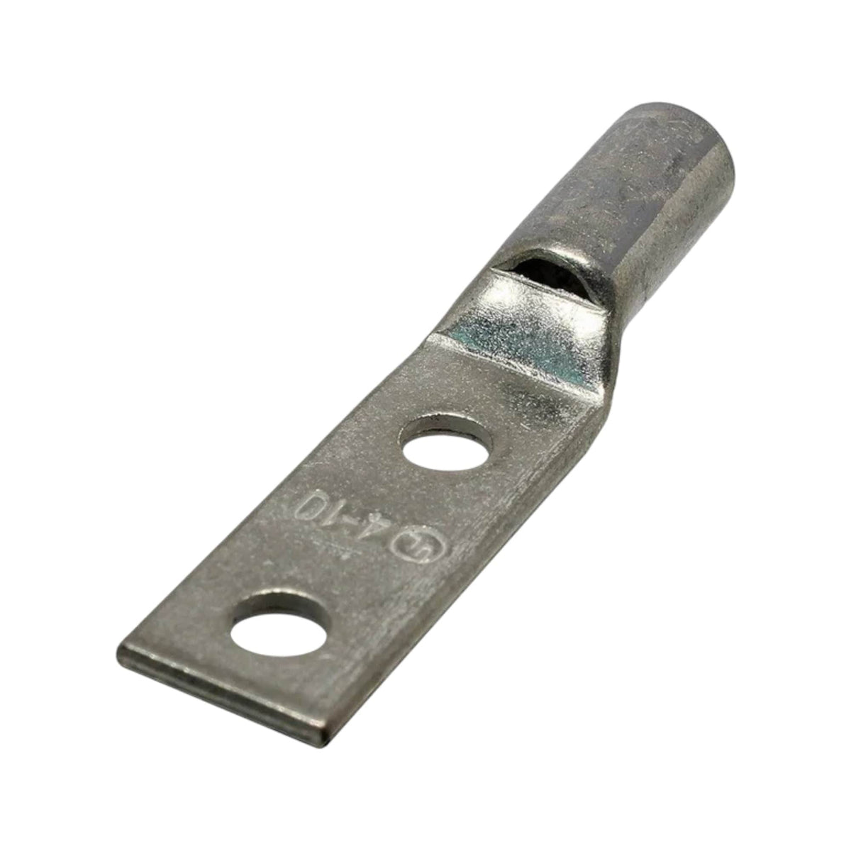 Copper Short Barrel Two Hole Compression Lugs 4 AWG #10 Inch Bolt size ...