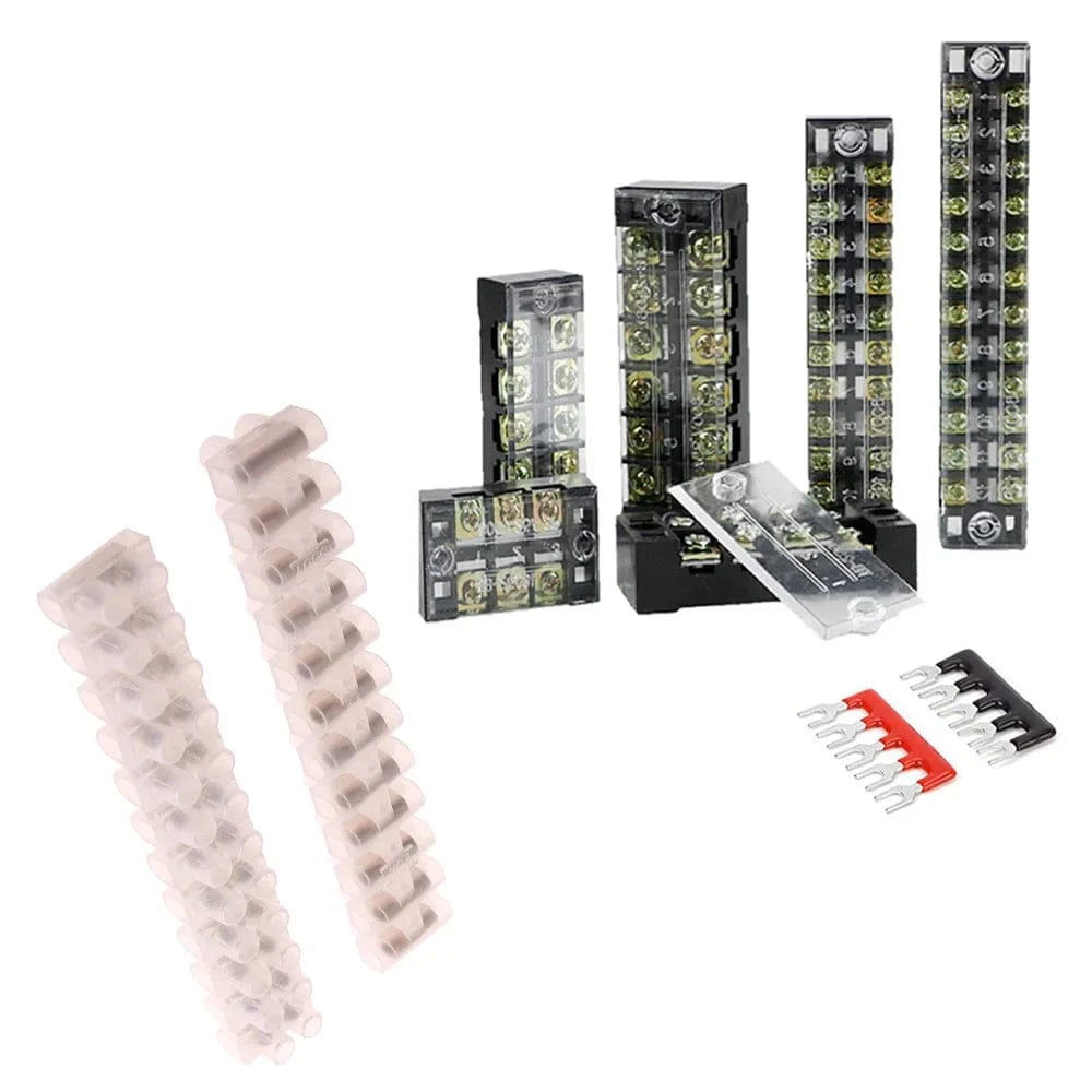 Electrical Screw Terminal Block Strip Fix Insulated Barrier Strip Wire ...