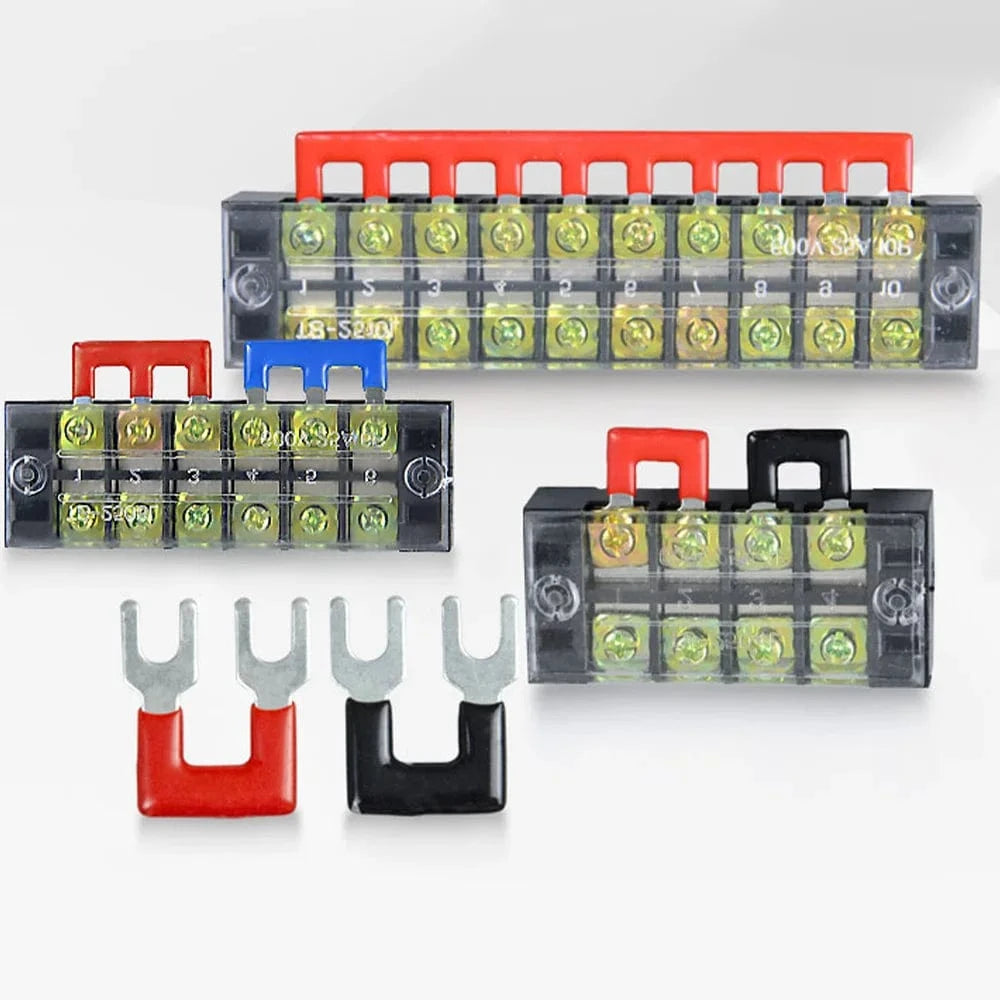 Electrical Screw Terminal Block Strip Fix Insulated Barrier Strip Wire ...