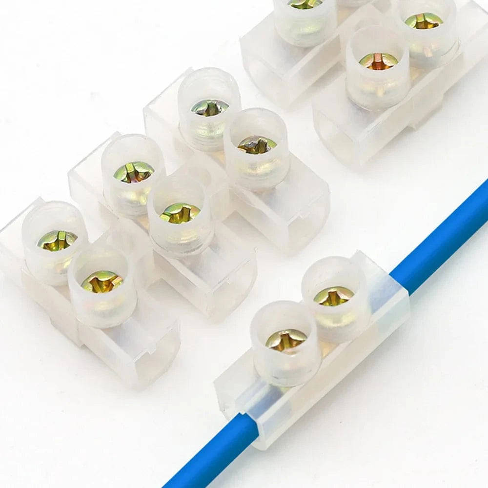 Electrical Screw Terminal Block Strip Fix Insulated Barrier Strip Wire ...